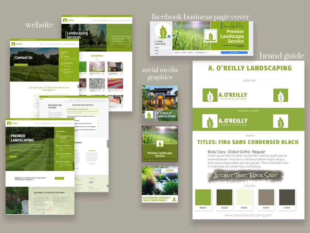 A beautiful website, brand guide + 3 branded graphics for social ads ...