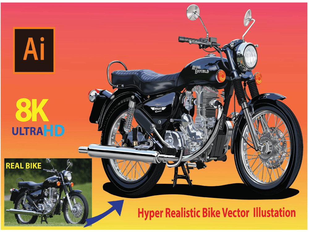 Your car, bike, plane in awesome Hyper-realistic vector illustration ...