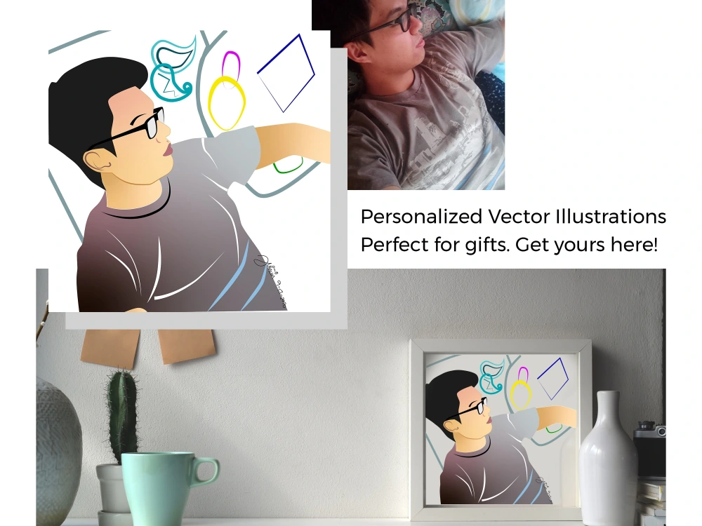 A fantastic vector illustration (Full Colored or Line Portrait) | Upwork