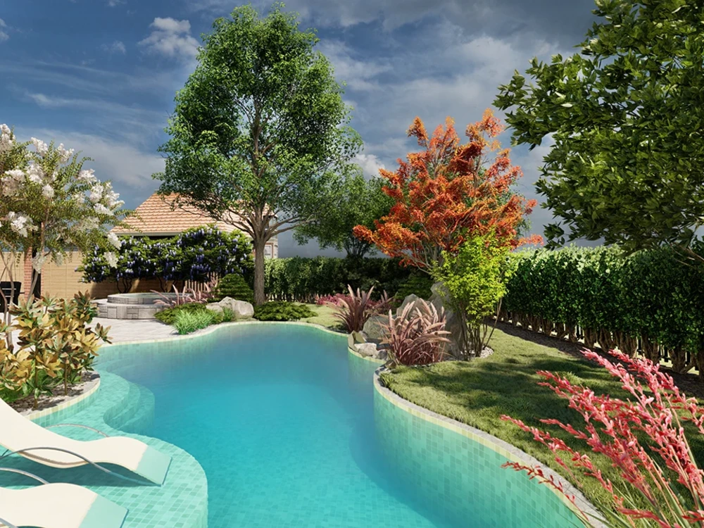 A 2D landscaping plan and 3D renderings of your garden | Upwork