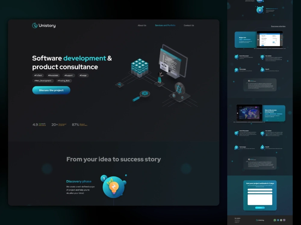 Excellent looking modern website design | Upwork
