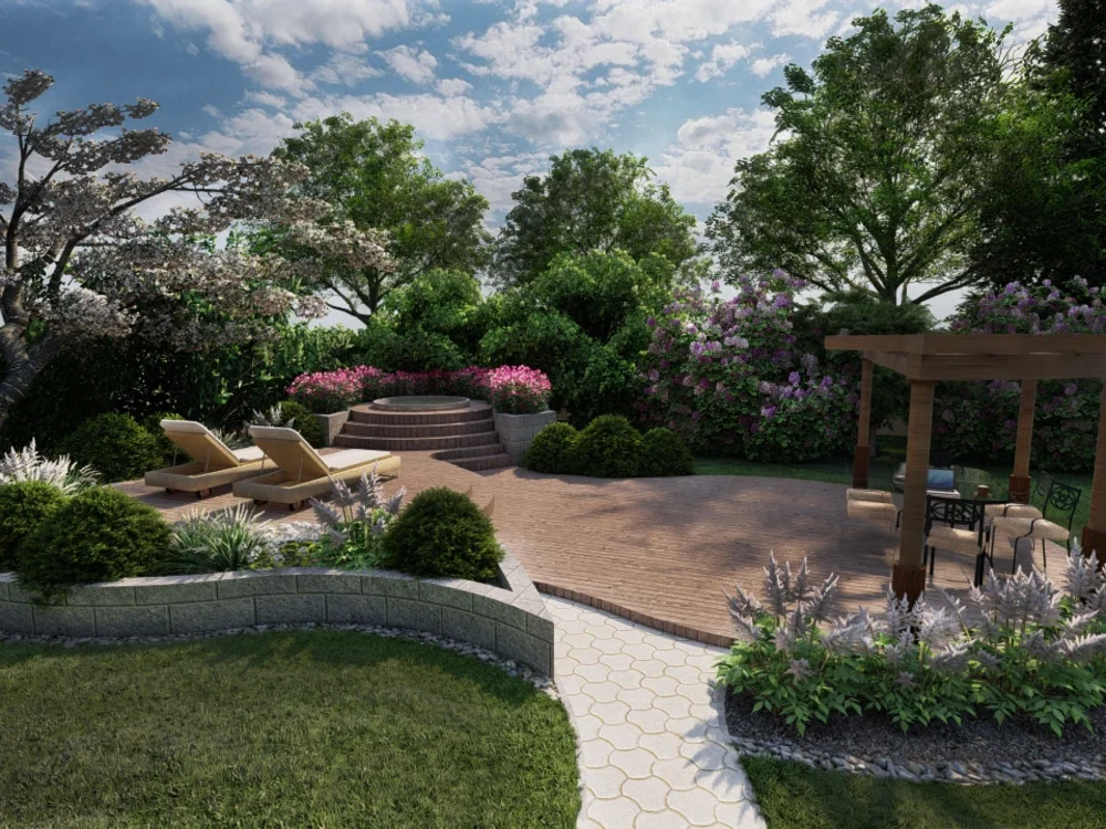A 2D landscaping plan and 3D renderings of your garden | Upwork