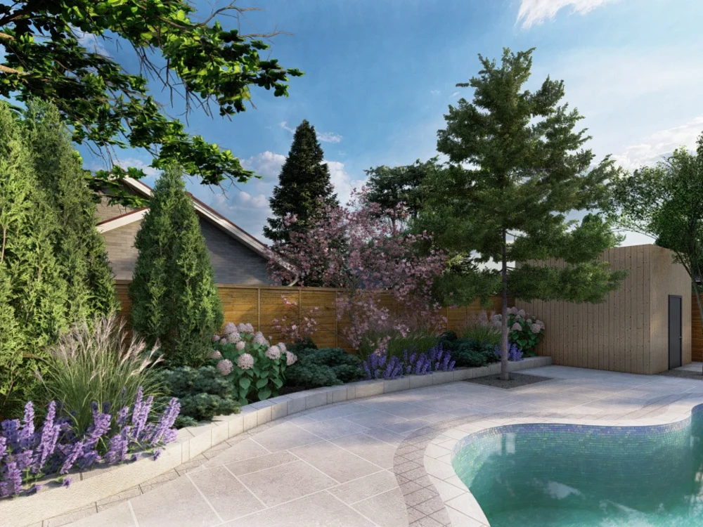 A 2D landscaping plan and 3D renderings of your garden | Upwork