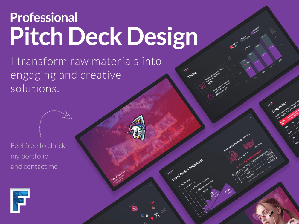 A powerful pitch deck built to impress from slide one | Upwork
