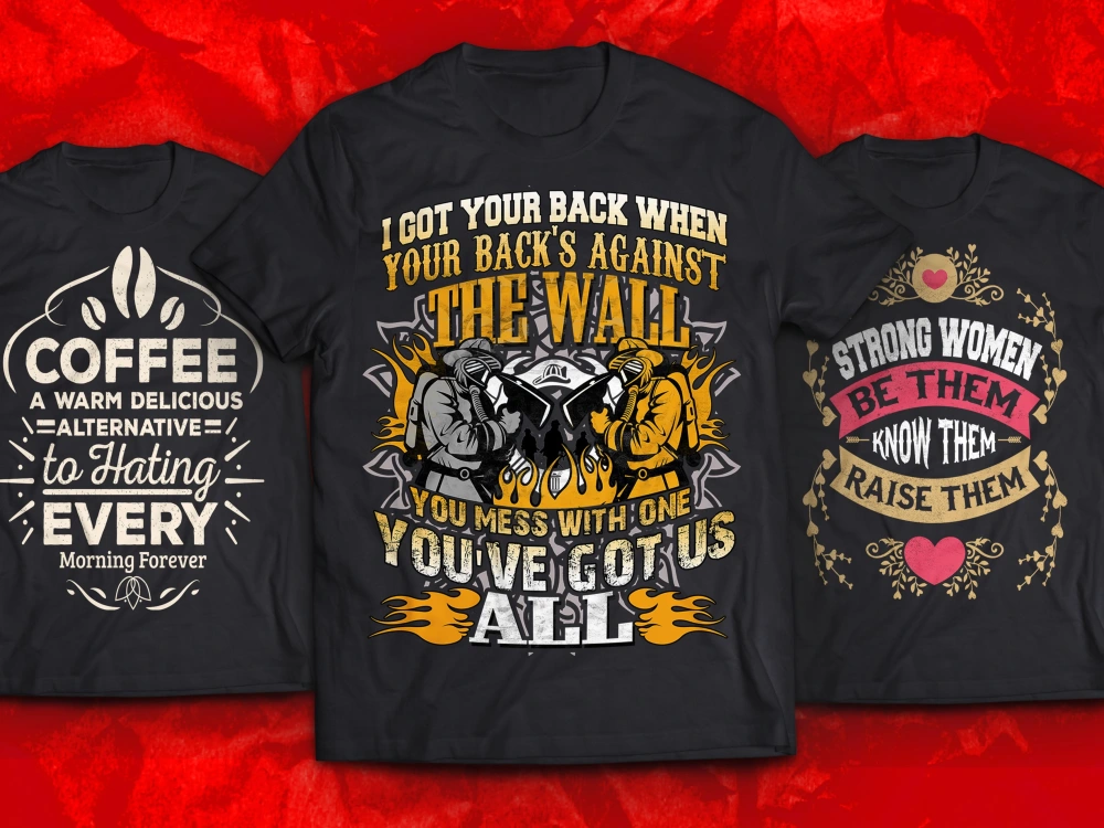 Fantastic T-shirt designs based on your given Text or Example | Upwork