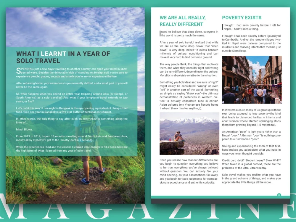 A minimal magazine and book design using InDesign | Upwork