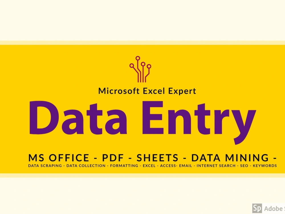 Data Entry, Data Scraping, Copy-Paste project as per your requirements ...