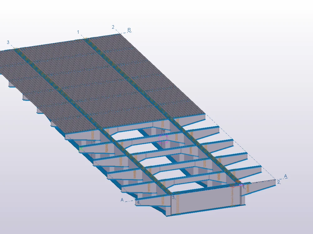 A detailed Tekla Structures 3D model with workshop drawings, nc, ifc ...
