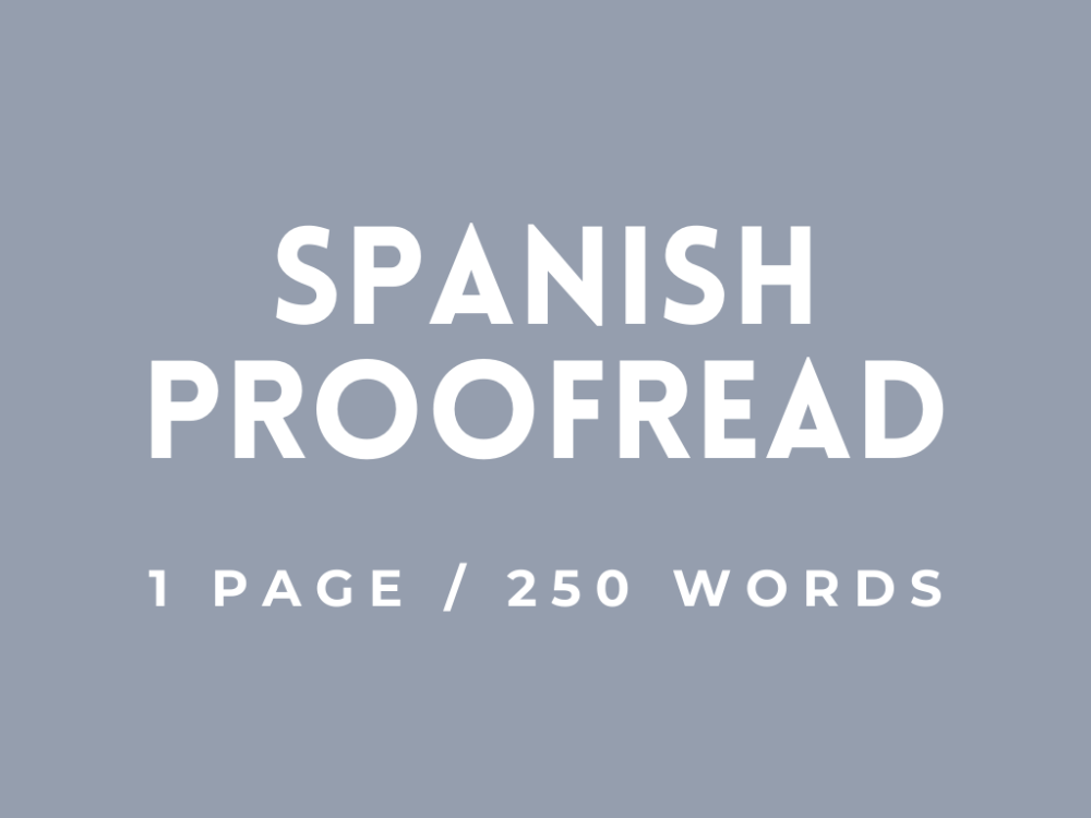 An excellent Spanish proofread version of a 1 page document | Upwork