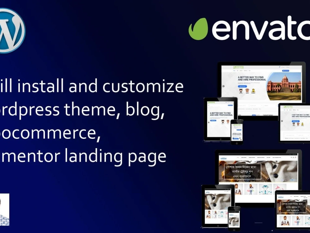 Custom modern wordpress website, landing page, blog page with elementor | Upwork