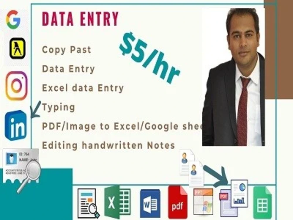Accurate excel data entry or any data entry and copy paste work | Upwork