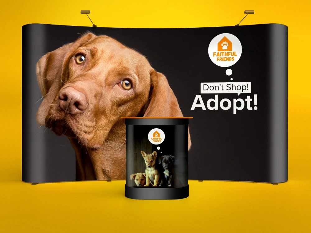 An amazing roll up banner, retractable, pop up, backdrop, trade show ...