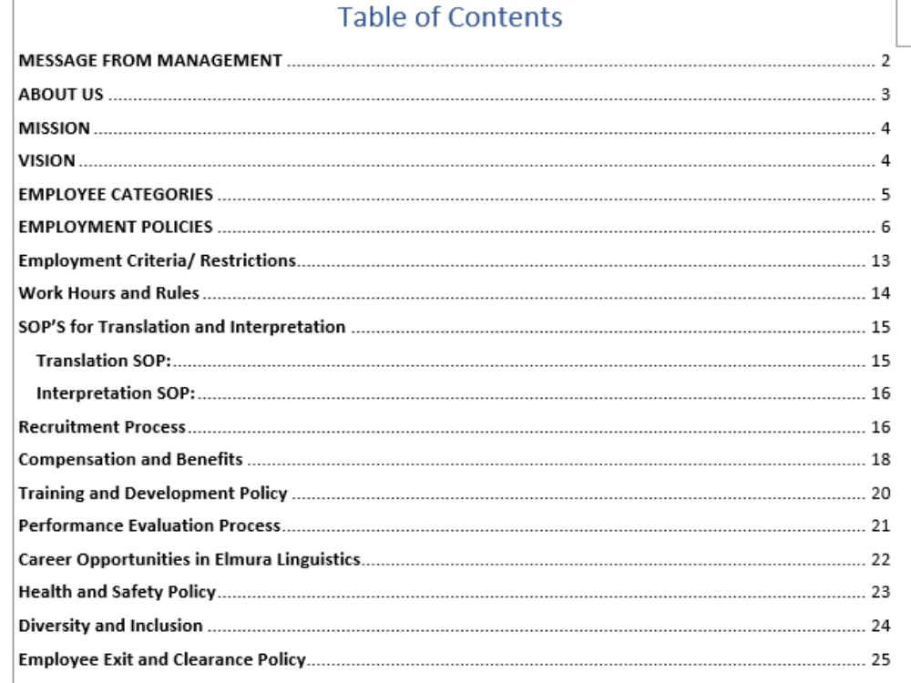 An Employee Handbook, HR policy manual and HR Consulting services | Upwork