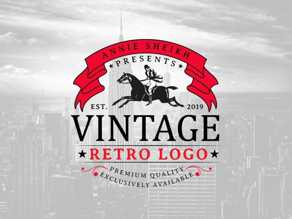 3 concepts of Vintage retro minimal 3d modern logo design | Upwork