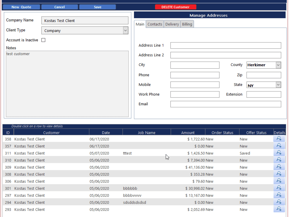 An MS Access CRM, reporting, order management, inventory custom ...