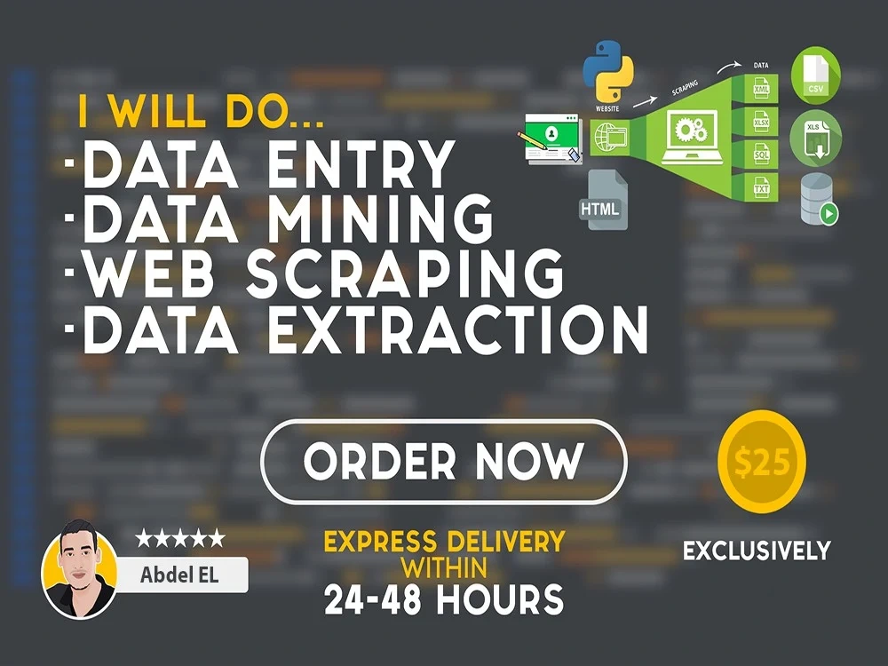 Data mining/web scraping/data extraction/scrapper | Upwork
