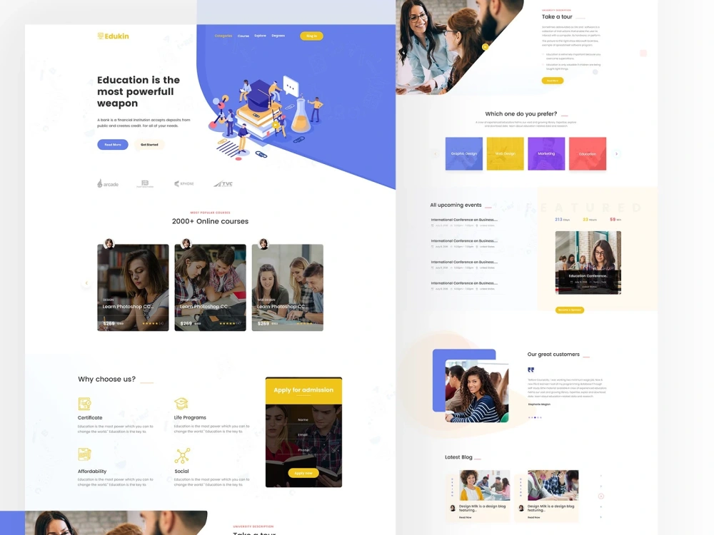 A modern ui, web template, landing page design with better ux | Upwork