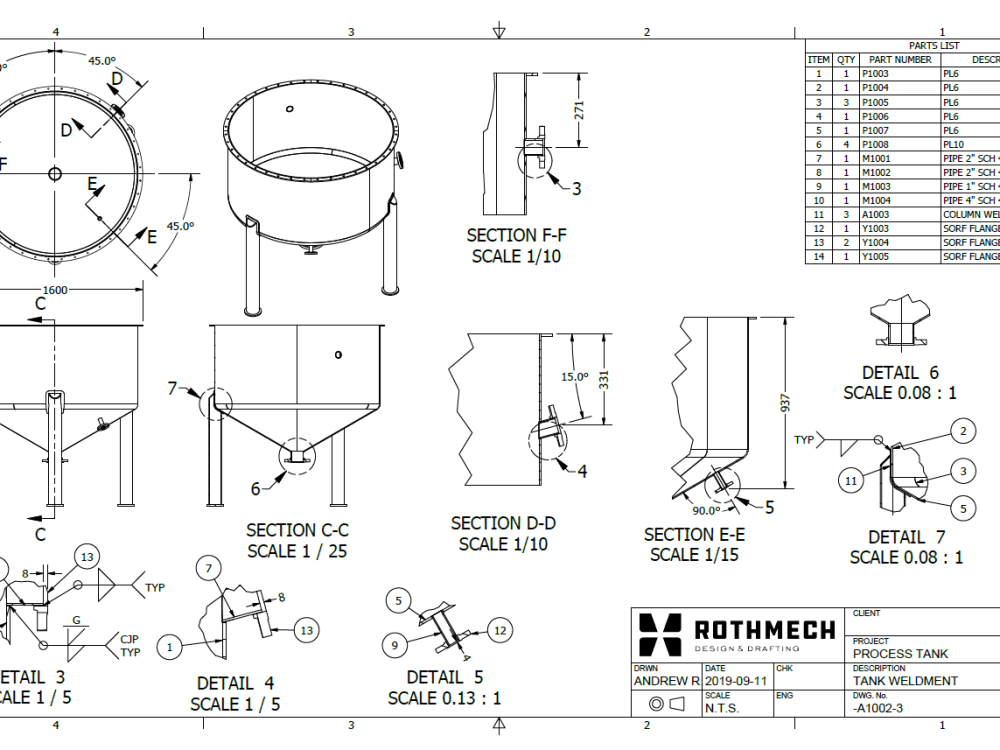 A complete shop drawing package for your fabrication project. | Upwork