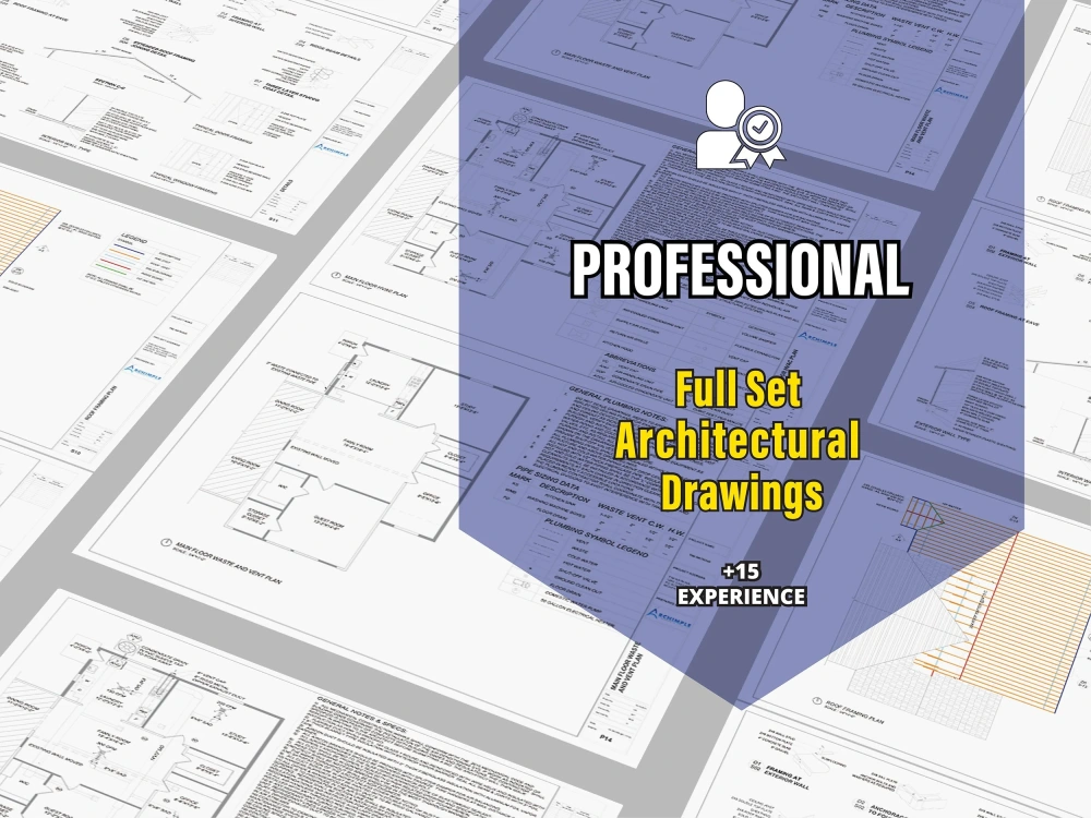 Autocad floor plan and full set architectural blueprint drawing | Upwork