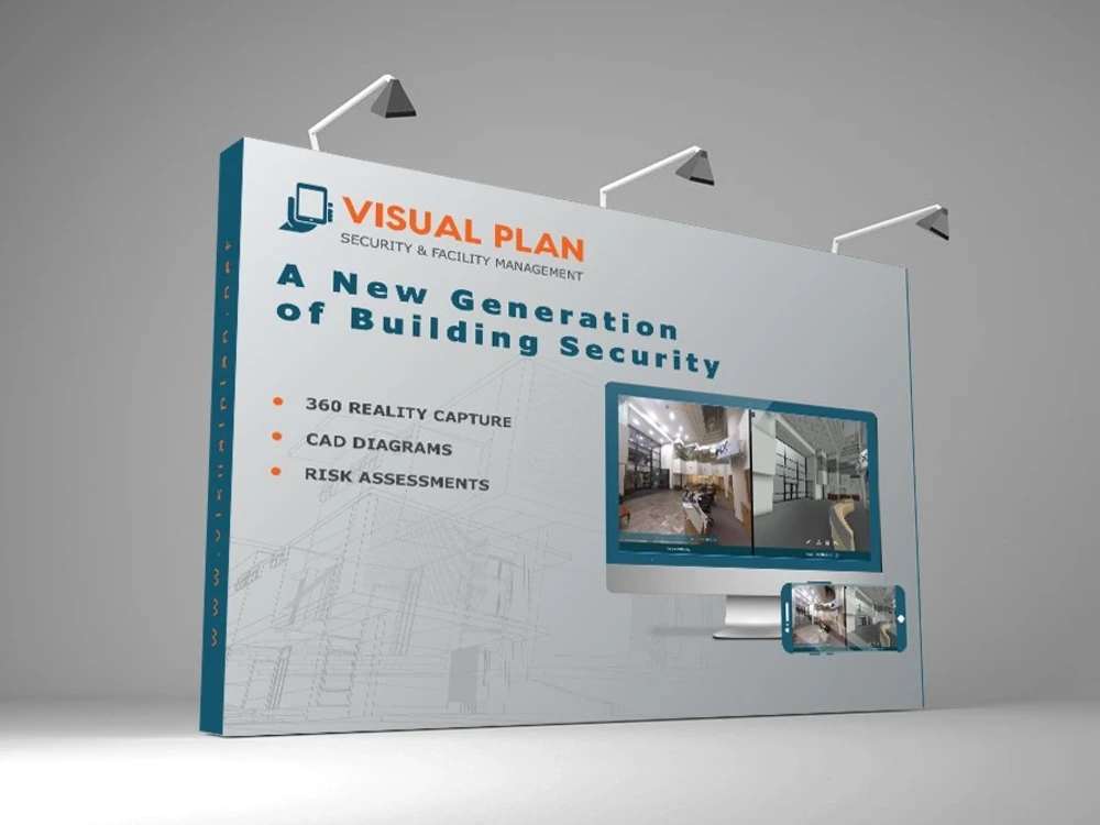 Eye catching printable backdrop or trade show booth backdrop banner ...