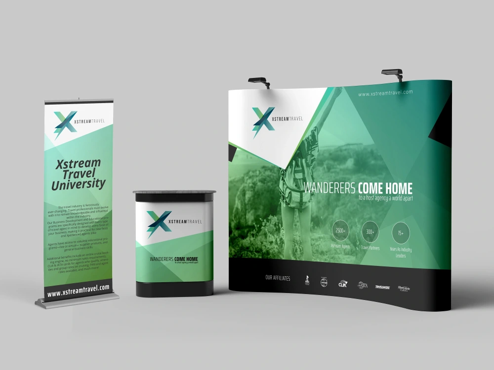 Eye catching printable backdrop or trade show booth backdrop banner ...