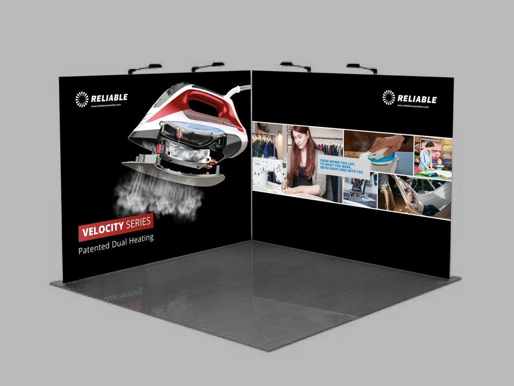 Eye catching printable backdrop or trade show booth backdrop banner ...