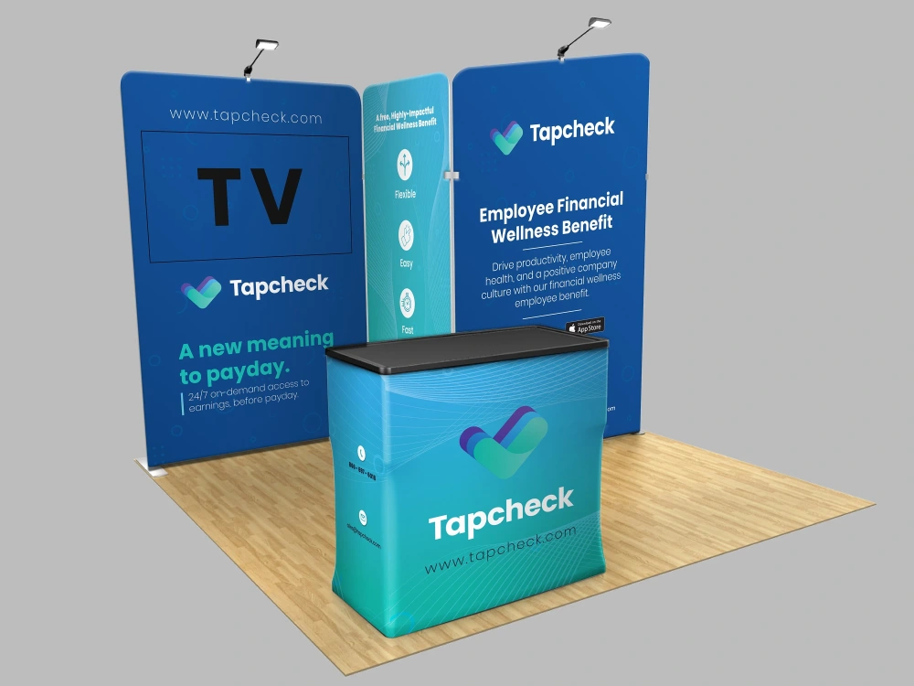 Eye catching printable backdrop or trade show booth backdrop banner ...