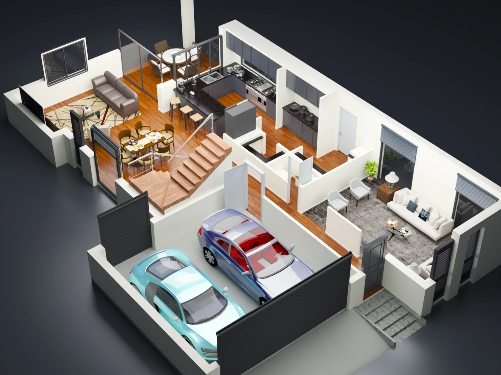 3D Floor Plan with realistic render | Upwork