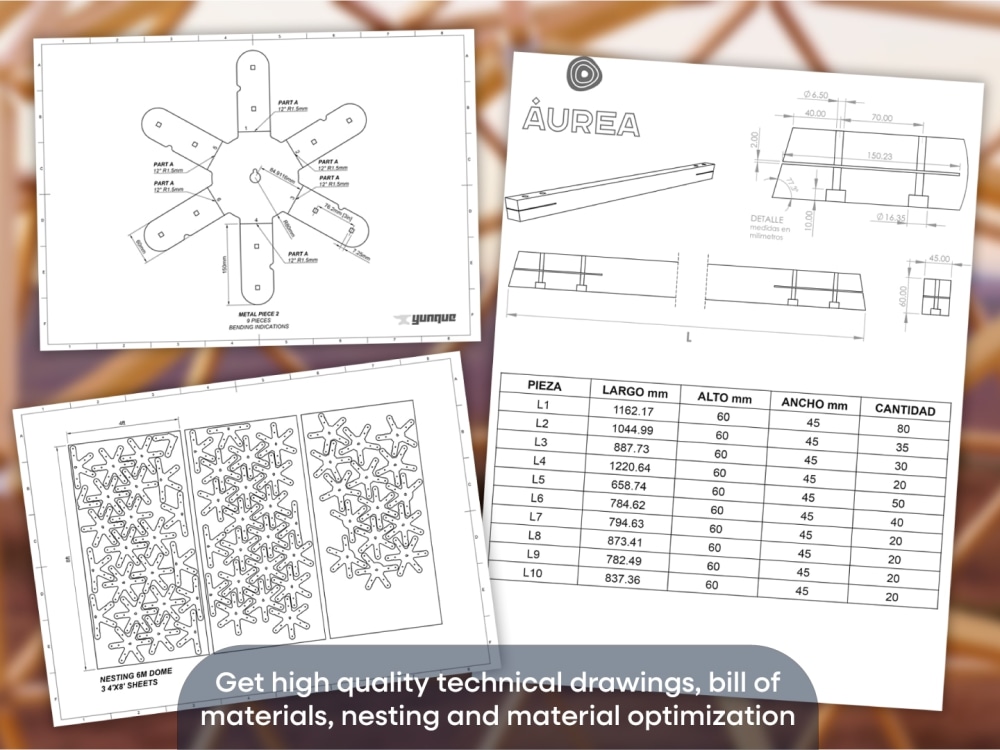 Geodesic Domes ready to build! Design, technical drawings and renders ...