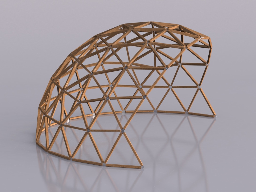 Geodesic Domes ready to build! Design, technical drawings and renders ...