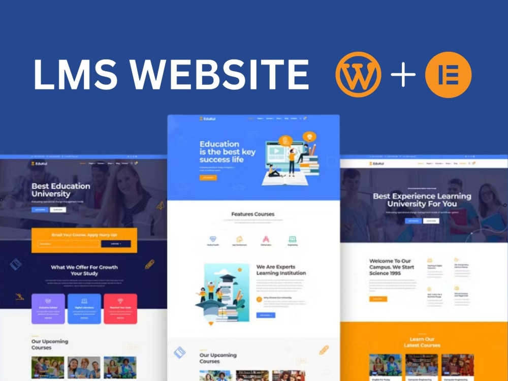 Responsive lms wordpress website or education website | Upwork