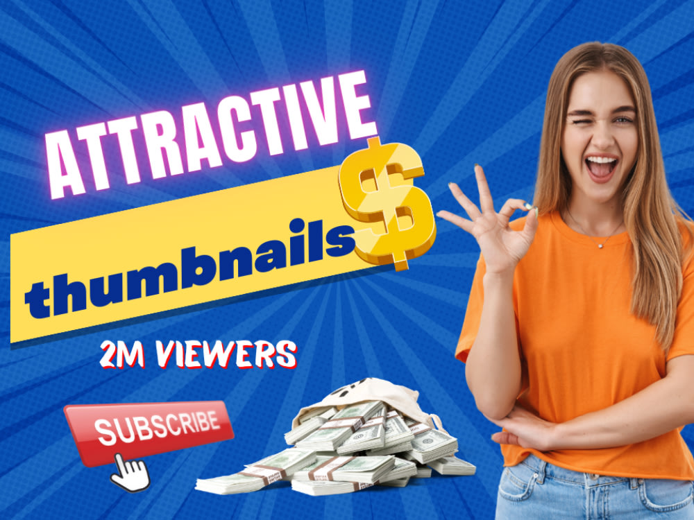 Attractive Eye-catchy Youtube Thumbnail Designe for High Clickbait | Upwork