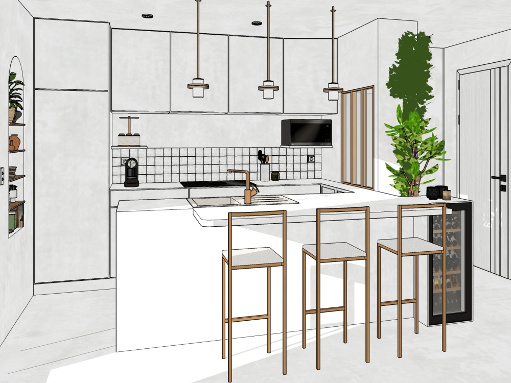 A precise 3D sketchup modeling of your interior design project | Upwork