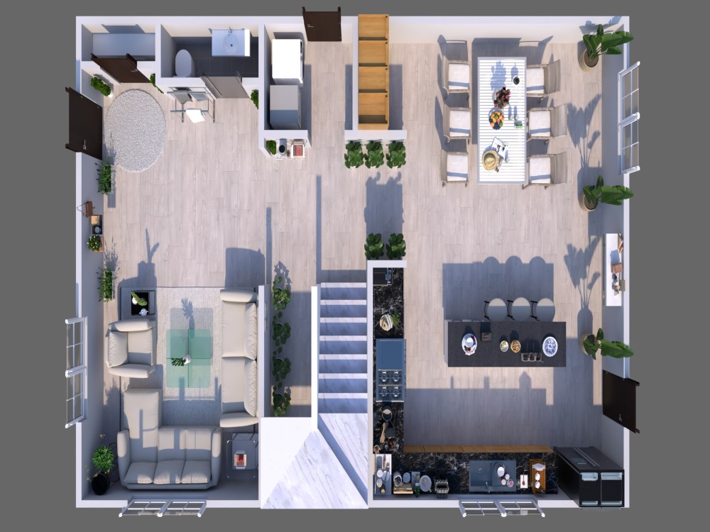 Realistic 3D Floor Plan, Interior design and exterior 3D Rendering | Upwork