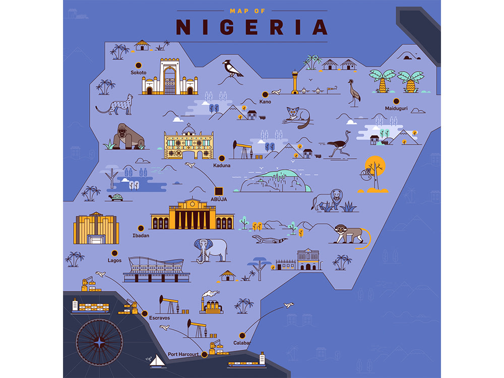 A amazing Custom Vector Map Design | Upwork