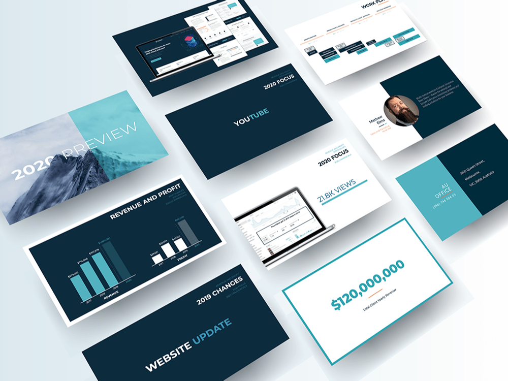 A professional and sophisticated presentation design. | Upwork