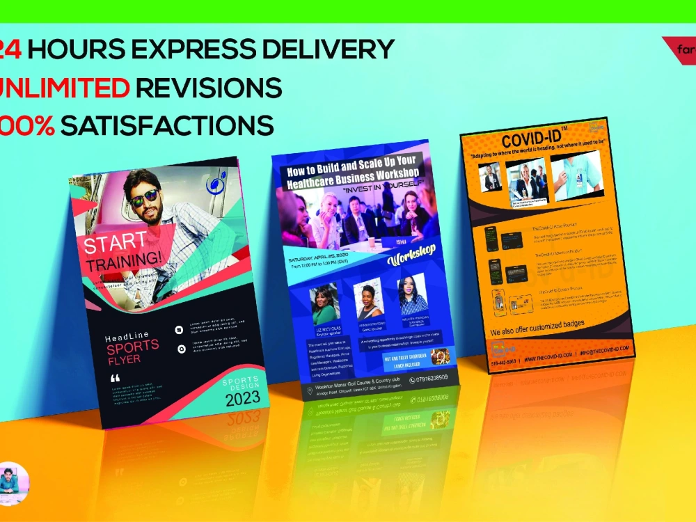 An eye catchy flyer, brochure, catalog, poster or banner design | Upwork