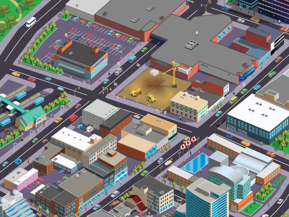Custom isometric illustration or isometric map to stand out from the ...