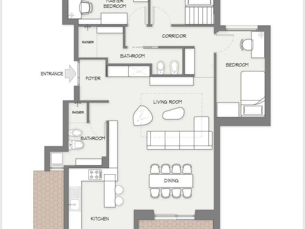 Three floor plan design alternatives for your interior space | Upwork