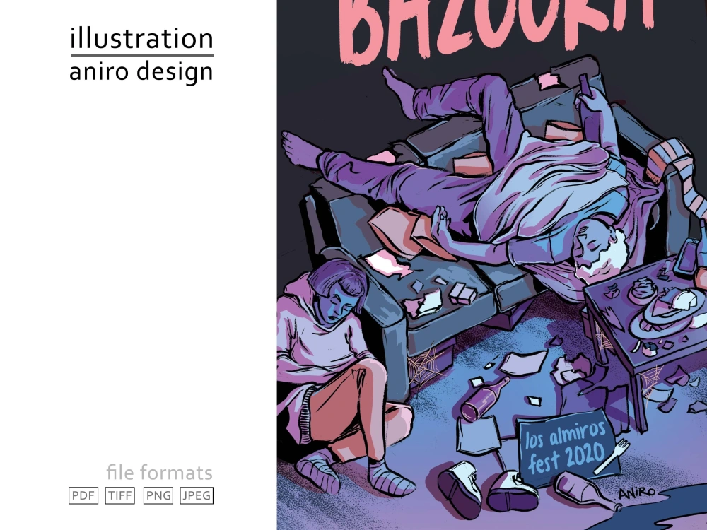 Unique comic art for a poster or an album cover. | Upwork