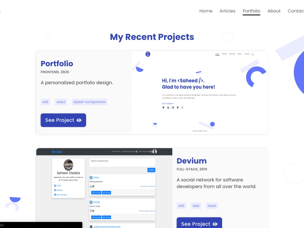 A well-designed single page portfolio web page | Upwork