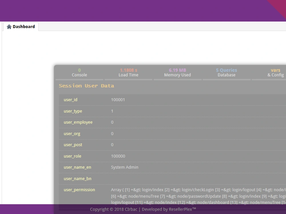 An amazing admin panel built on CodeIgniter | Upwork