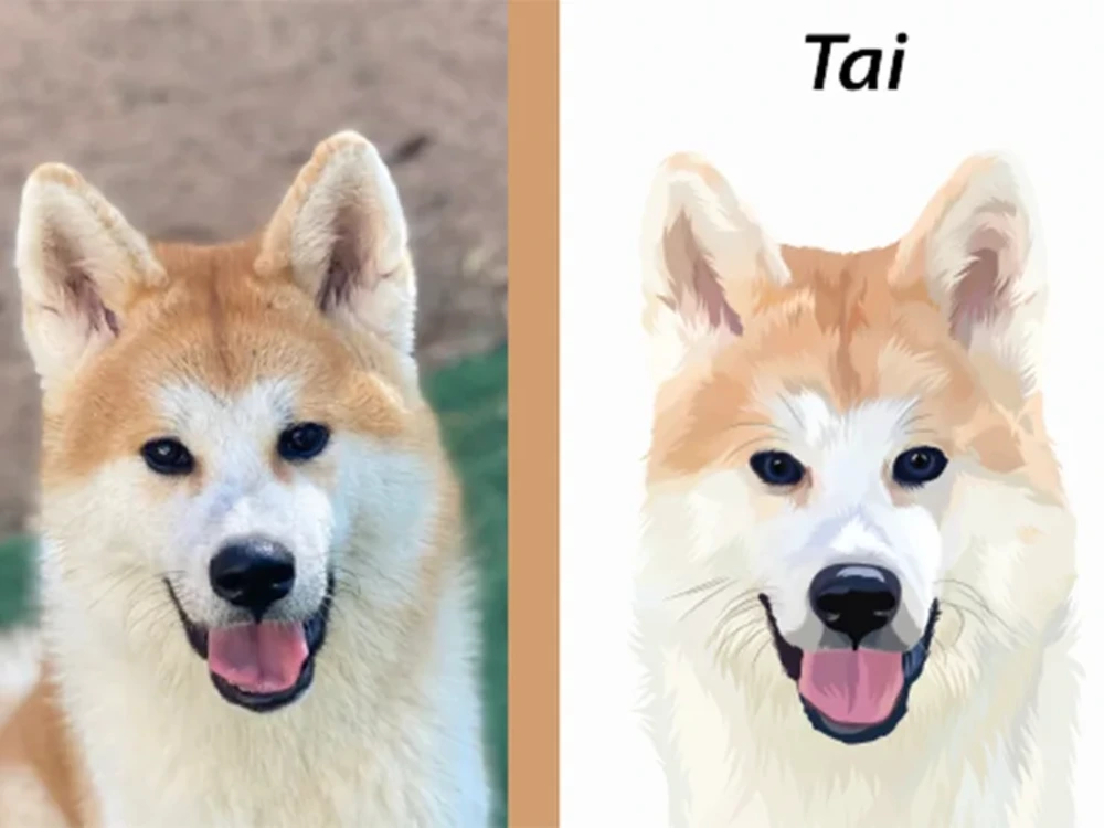 Digital Vector Pet portrait ready for printing | Upwork