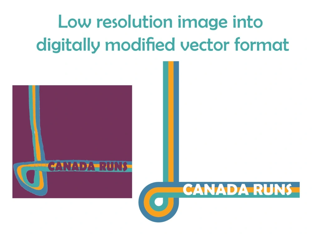 Vector illustration, tracing, digitize hand drawing, sketch or logo ...