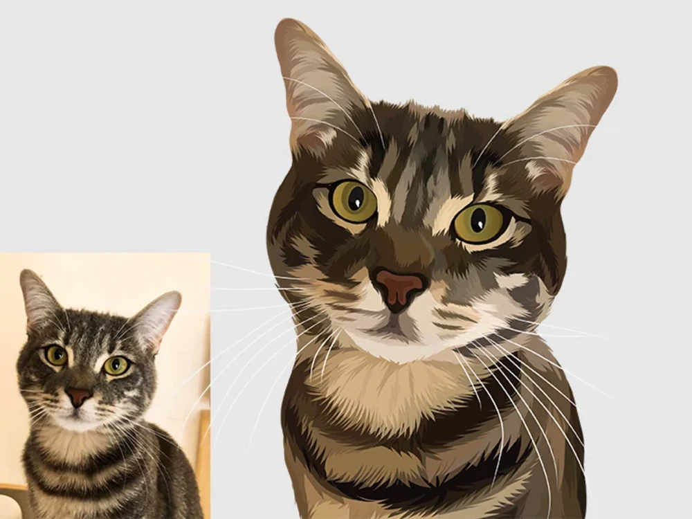 Digital Vector Pet portrait ready for printing | Upwork