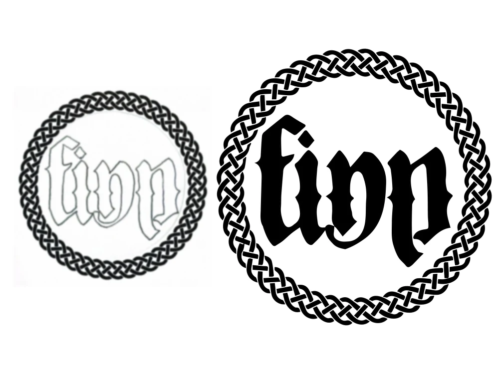 Vector illustration, tracing, digitize hand drawing, sketch or logo ...