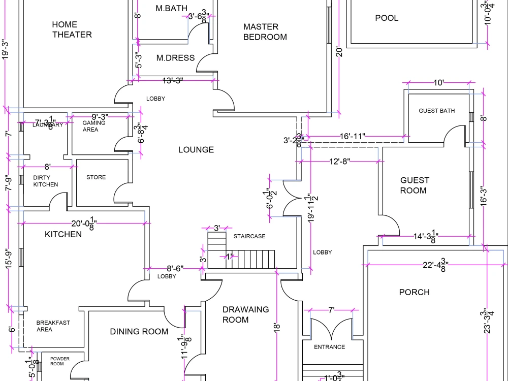 An amazing architectural 2d CAD drawings | Upwork
