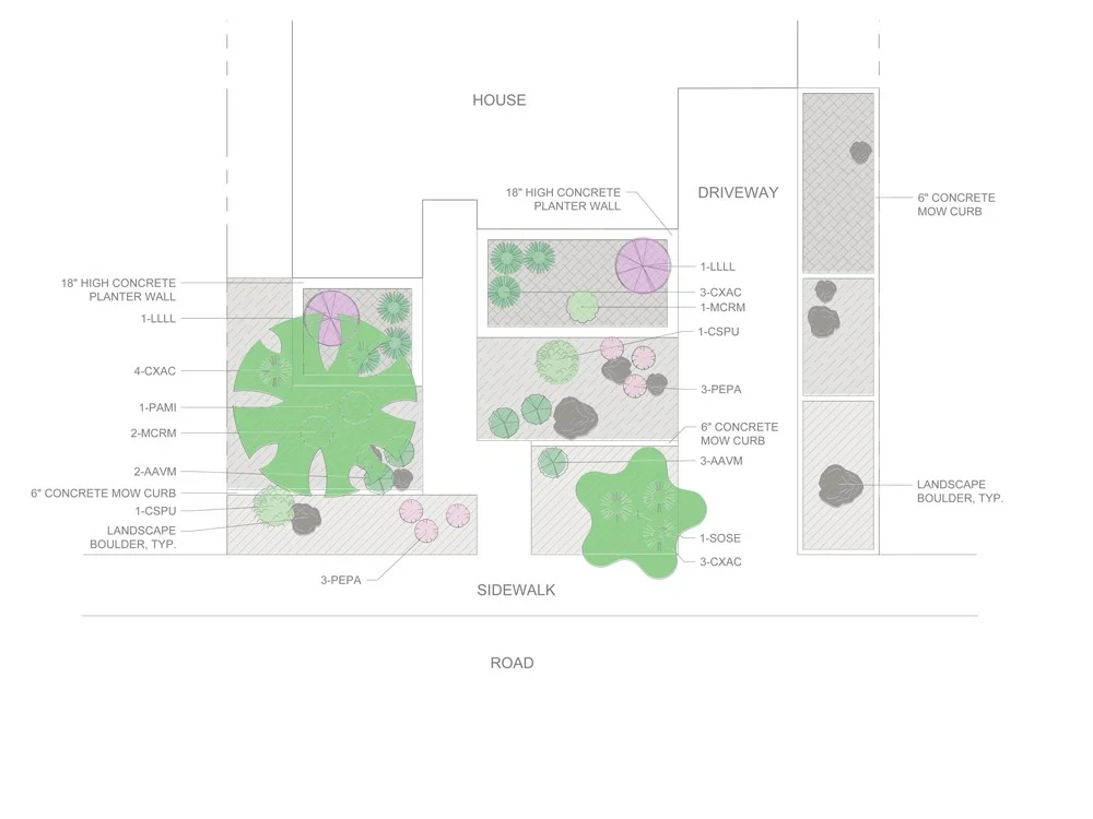 A Professional Landscape Plan including hardscape, softscape, and ...