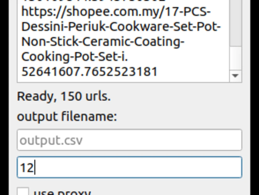 A multi-threading web scraper script with an optional GUI. | Upwork