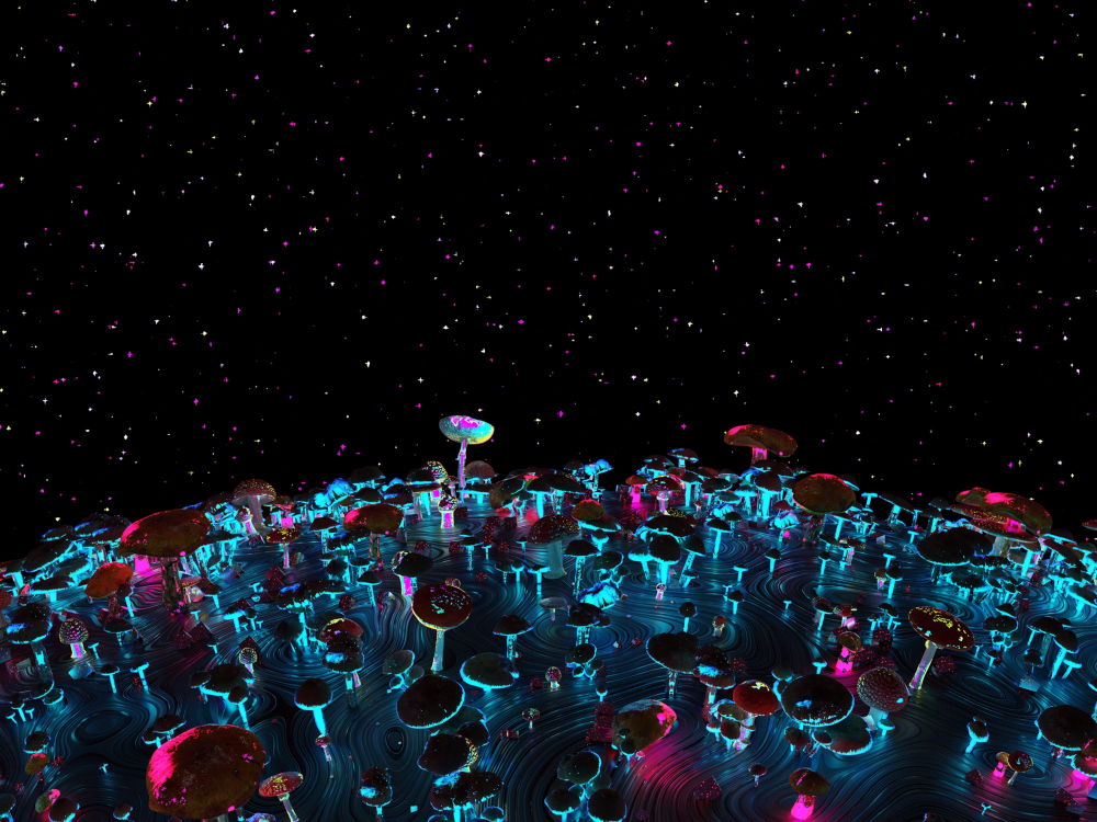 A Trippy, Psychedelic, 3D animation great for audio visualization, etc ...